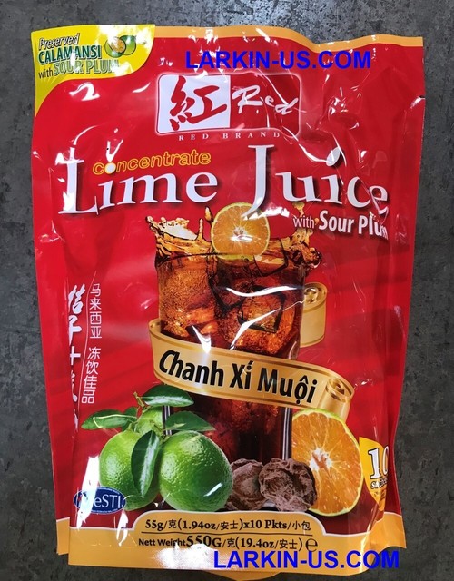 Concentrate Lime Juice With Sour Plum Chanh XI MUOI 10 Packets per Bag ...