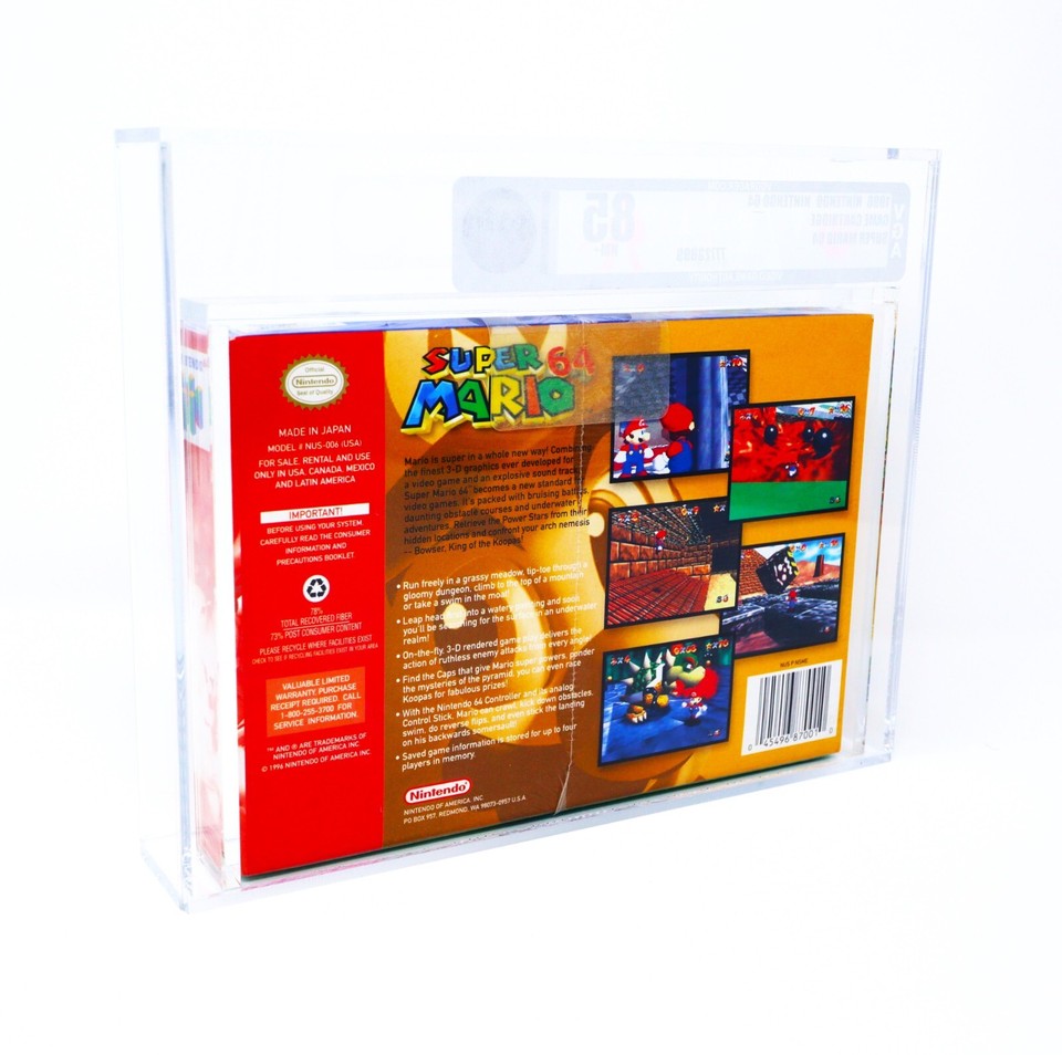 Super Mario 64 - VGA 85 Sealed, N64 Nintendo 64 (1996) NOT WATA CGC ...