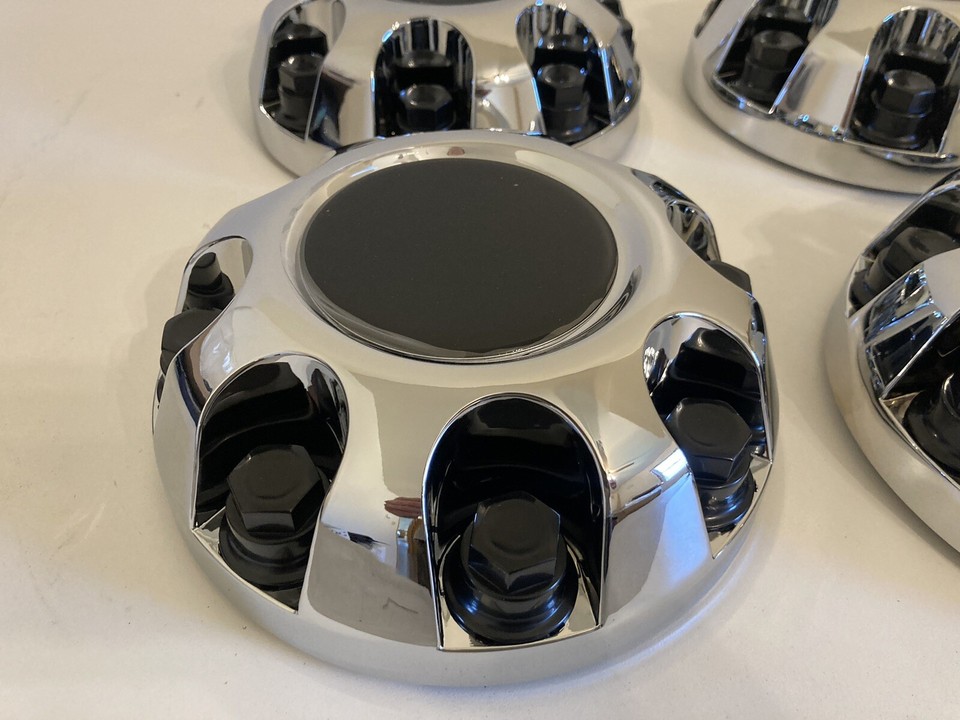 Chevy Silverado GMC Sierra 2500 8 Lug Chrome Center Caps 17" Wheel Rim ...
