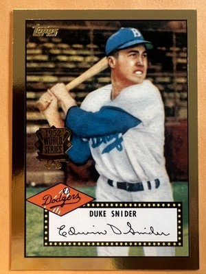 2002 Topps 1952 37 Reprints #52R-2 Duke Snider Brooklyn Dodgers | eBay
