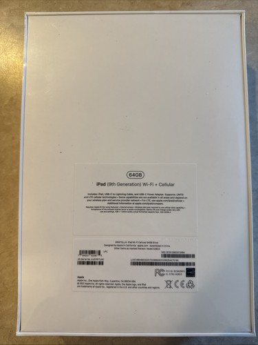 Apple iPad (9th Generation) A2603 64 GB, Wi-Fi + 4G, 10.2 in - Silver ...