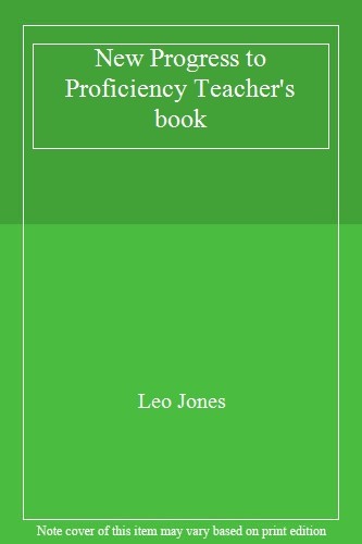 New Progress to Proficiency Teacher's book By Leo Jones | eBay