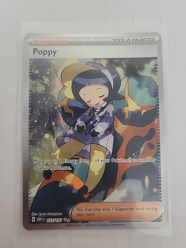 Pokémon TCG Poppy 227/197 Obsidian Flames Holo Special Illustration ...