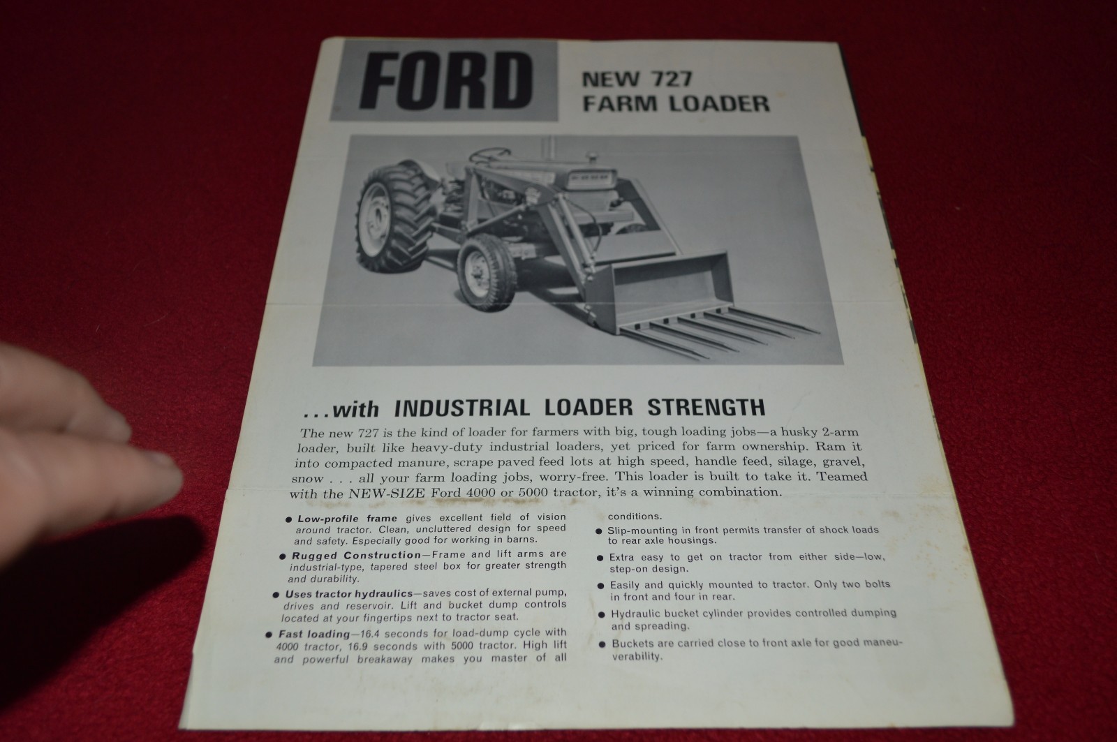 Ford Tractor 727 Loader Dealers Brochure AMIL13 | eBay
