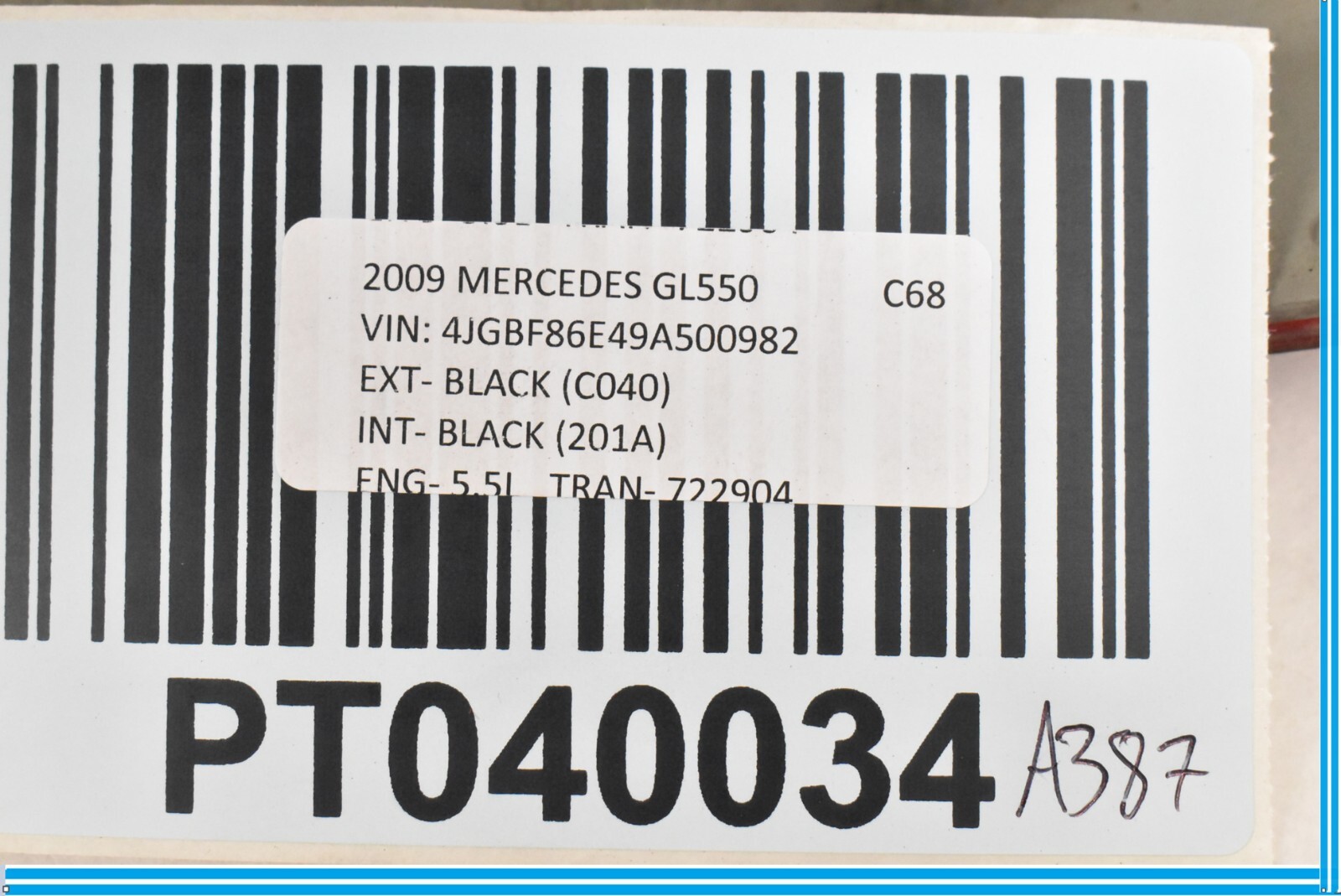 07-09 Mercedes X164 GL450 GL550 Rear Left Side Bumper Reflector ...
