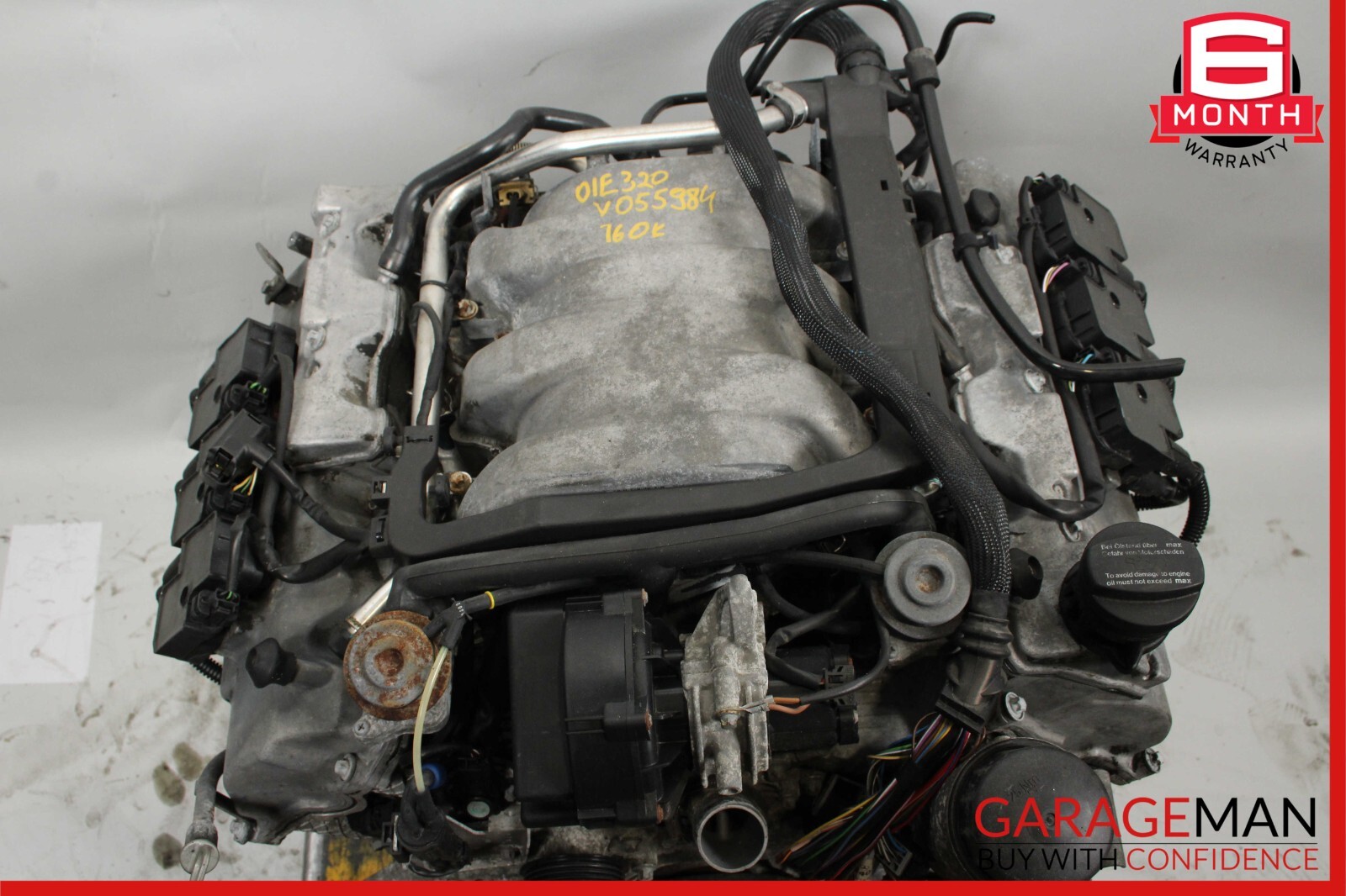 98-02 Mercedes W210 E320 Engine Motor Block Assembly 3.2L V6 M112 160k ...