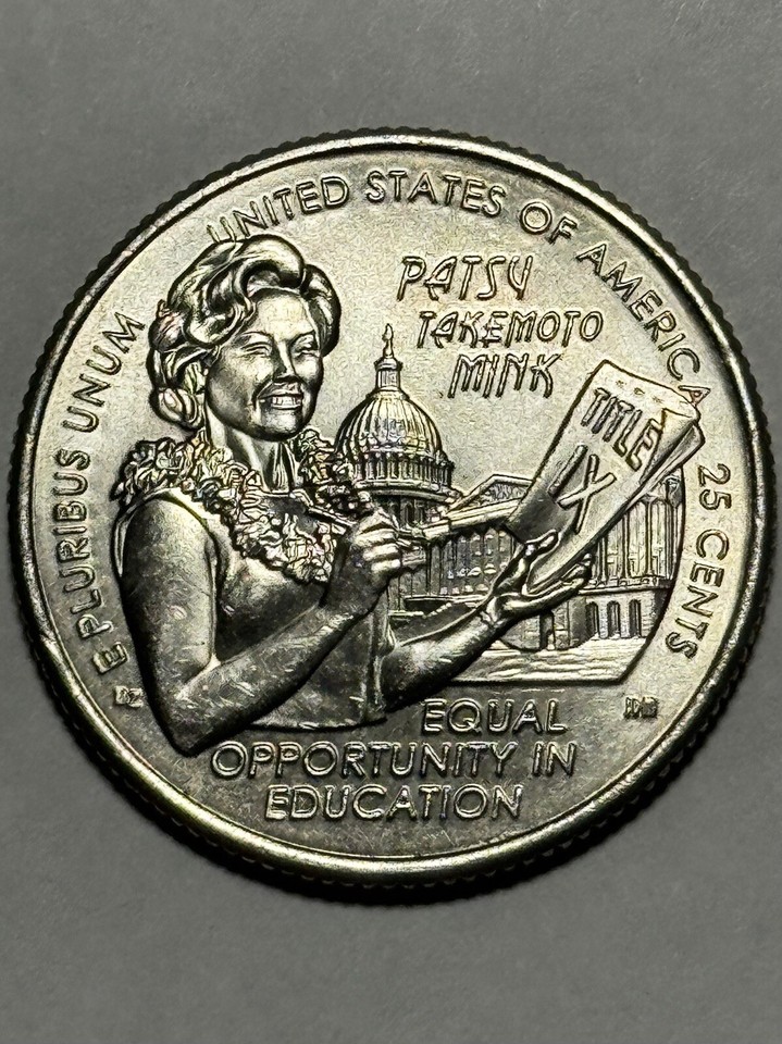 2024 P Patsy Takemoto Mink QUARTER ERROR "IN *COD* WE TRUST" | eBay