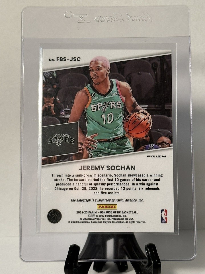 2022-23 Donruss Optic Fast Break A Signatures Jeremy Sochan | eBay