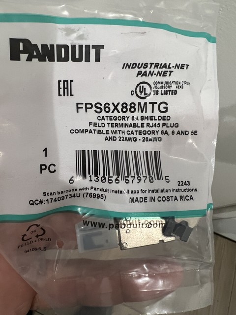 Panduit FPS6X88MTG Cat 6A shielded modular plug for sale online | eBay