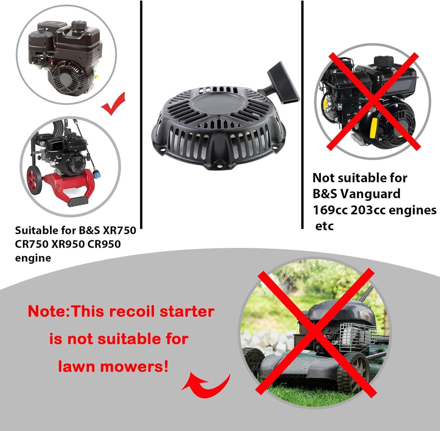 Briggs And Stratton Pull Start Assembly Recoil Starter 163Cc 208Cc ...