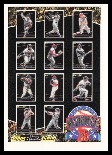 1993 Topps #B Certified Winner B: 12-22 Black Gold Certified Winners ...
