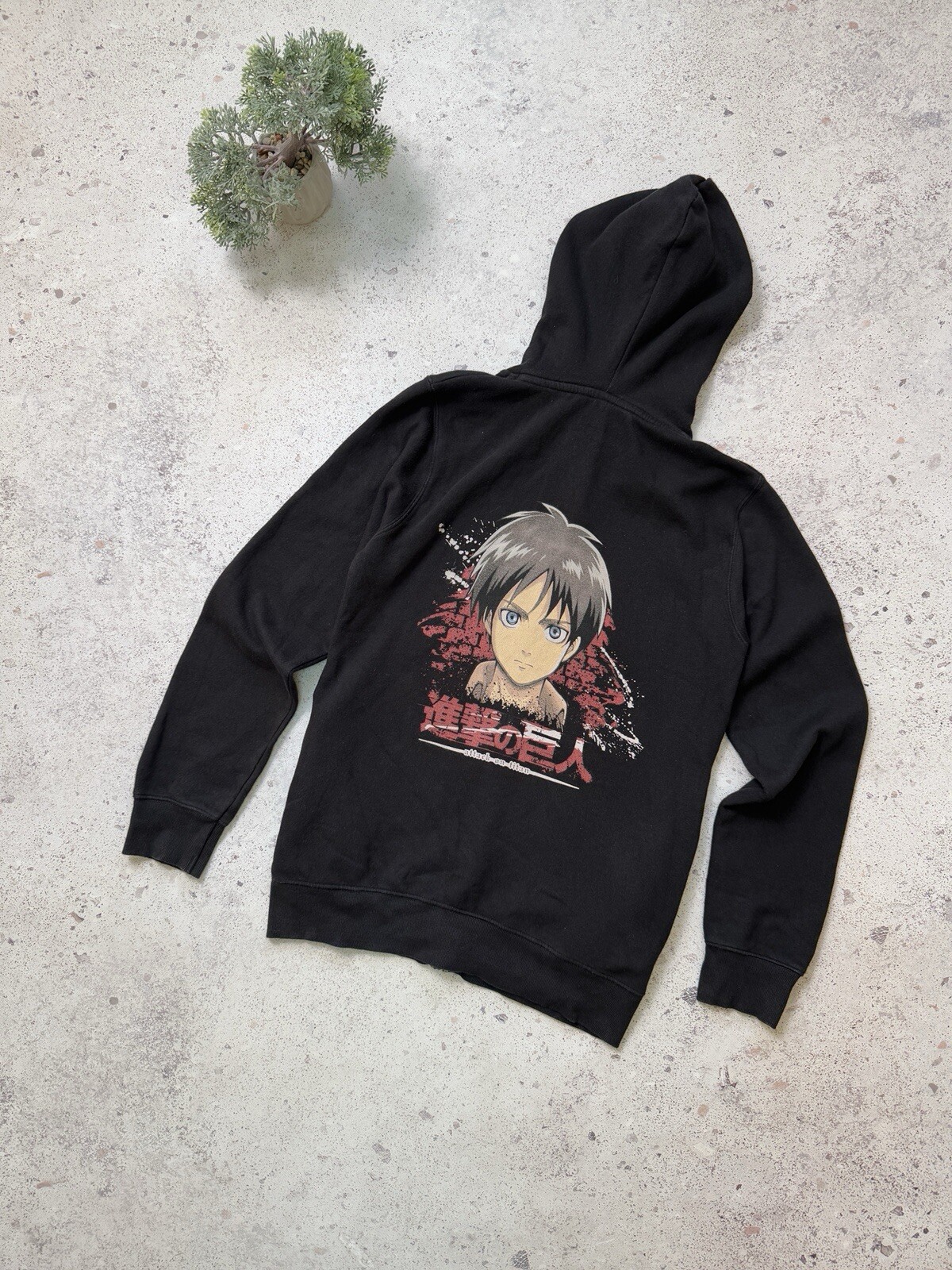 Vintage Attac Of Titan Eren Yeager Anime Hoodie Size … - Gem