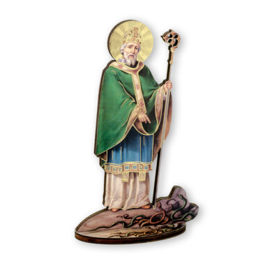 Laser Cut St. Patrick of Ireland 6" Standing Wooden Statue Figure NEW ...