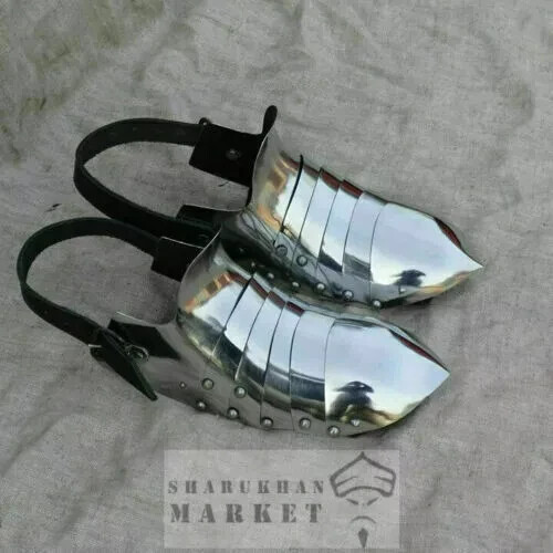 Medieval Gothic Costume Shoes Steel Armor Boot Sabaton Knight Warriors ...