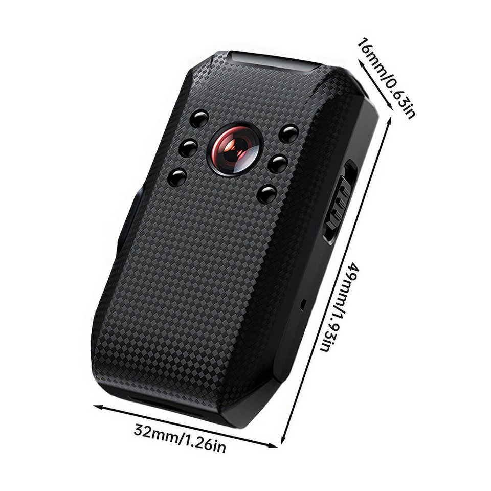 Mini Police Body Camera HD 1920P Video DVR Clip IR Night Cam 5-Hour ...