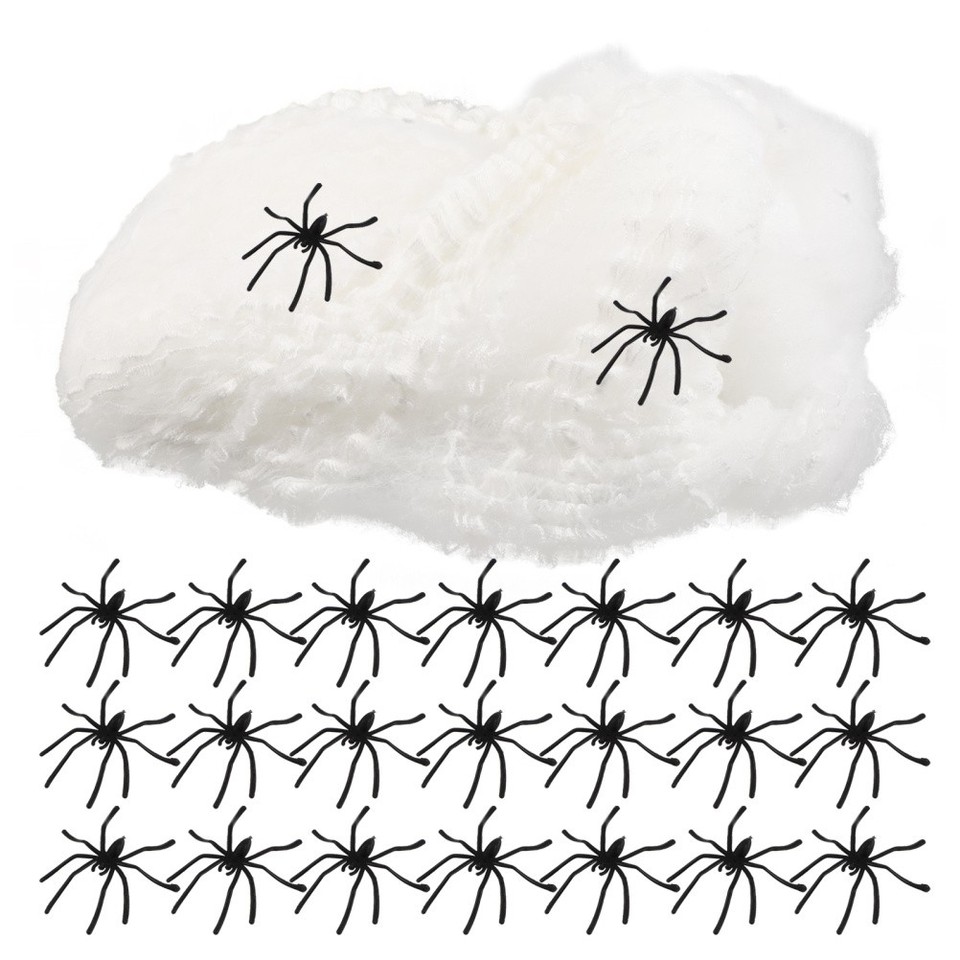 Spider Party Decorations Web Halloween Toy Fake Cobwebs with Spiders ...