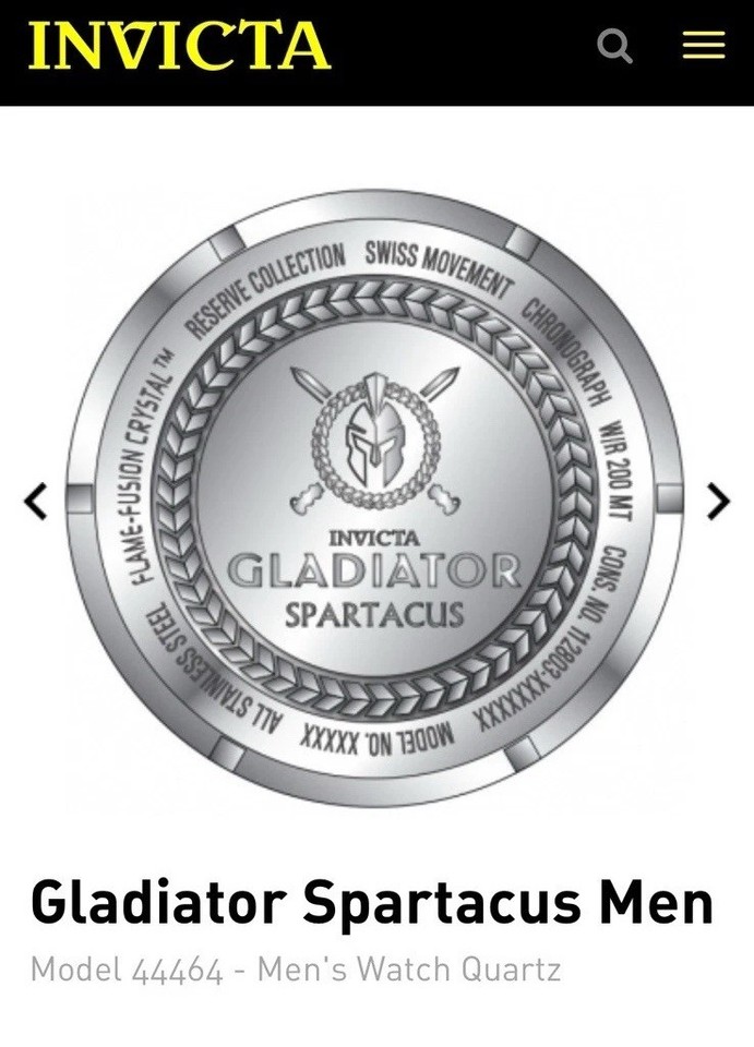 Invicta Gladiator Gold 1.64 Carat Diamond Watch 44464 | eBay