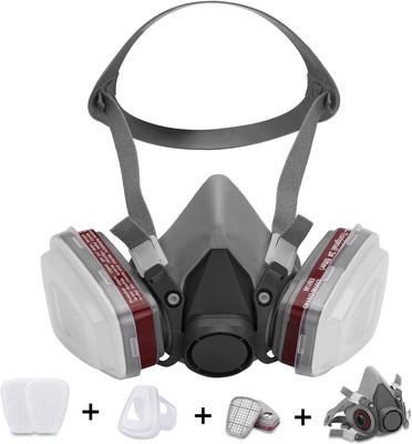 [Reusable Half Respirator ] Half Face Cover Protective Safety Paint ...