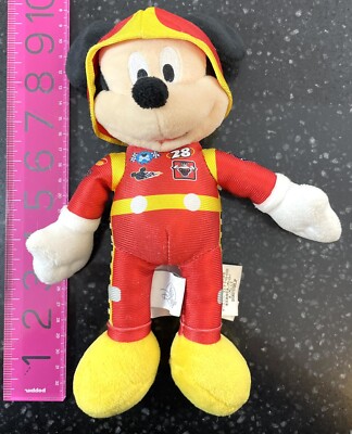 Disney Mickey Mouse Race Car Driver Racer 9" Stuffed Animal Plush Toy ...