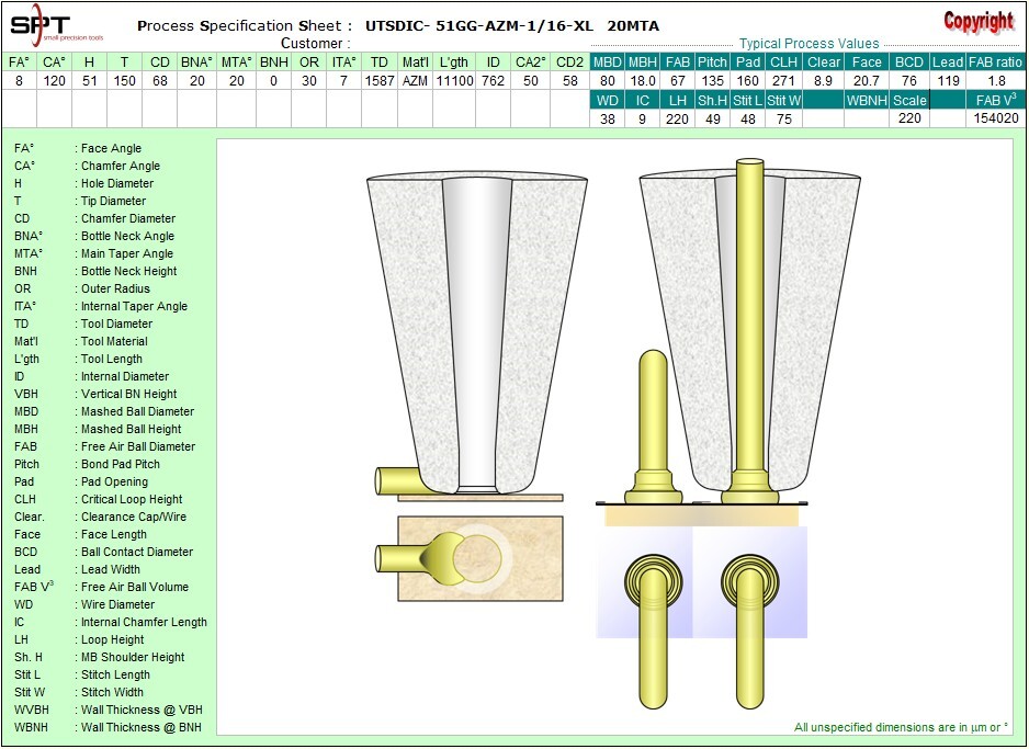 SPT Capillary - Ball Bonder - 1mil gold wire - SBN-33090-435F-ZM34T | eBay