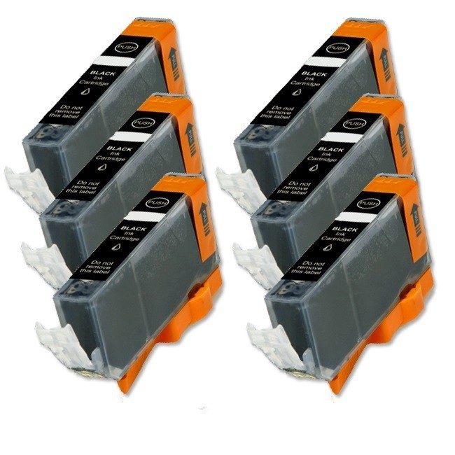 6 BLACK Replacement Ink + chip for CLI-226BK iP4820 iP4920 iX6520 ...