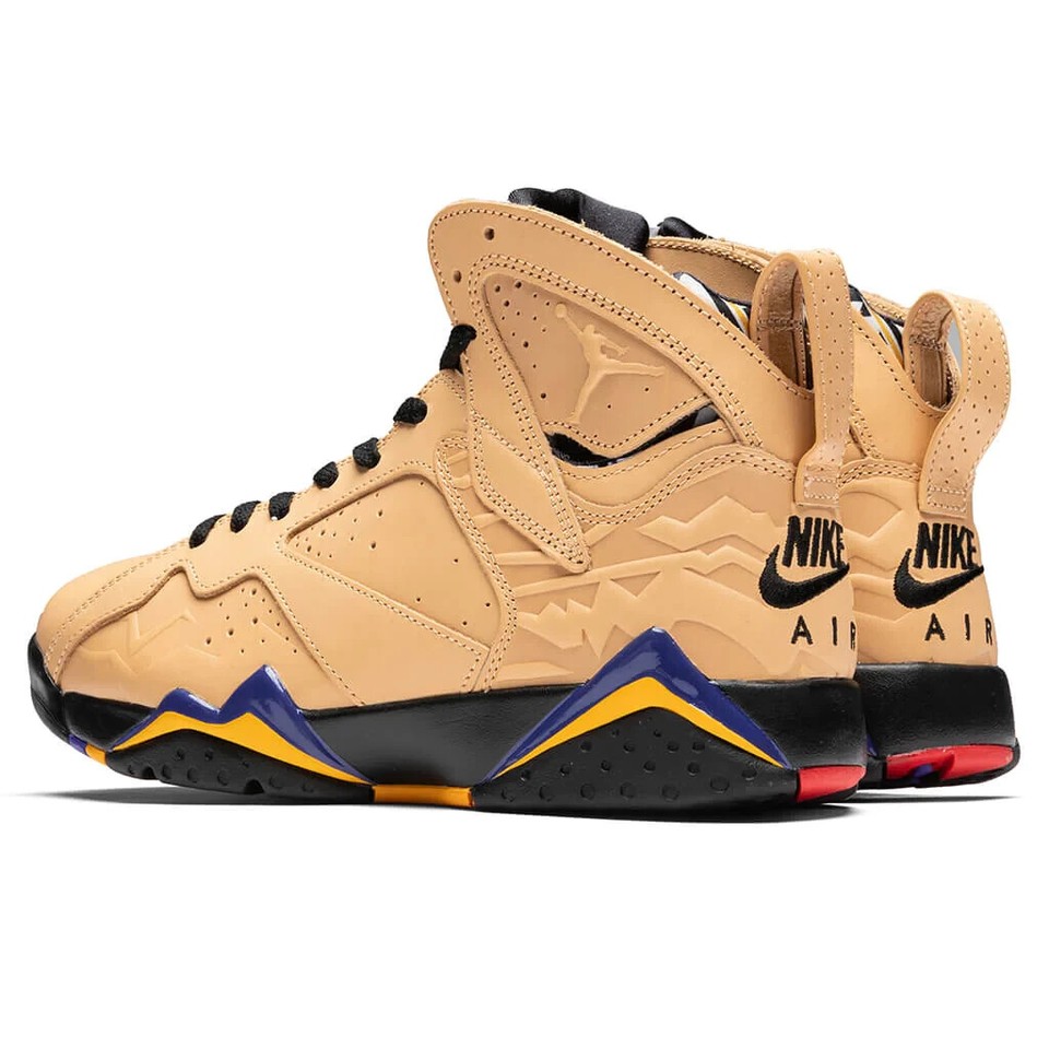 Air Jordan 7 Men's US 13 Vachetta Tan Black Yellow Purple Nike Retro ...