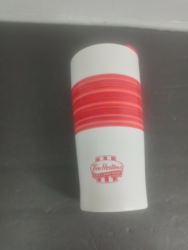 Tim Hortons Limited Edition Ceramic Travel Coffee Cup Tumbler Red ...
