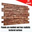 Stone Brick Effect PVC Plastic Wall Covering Panels Decorative Cladding ...