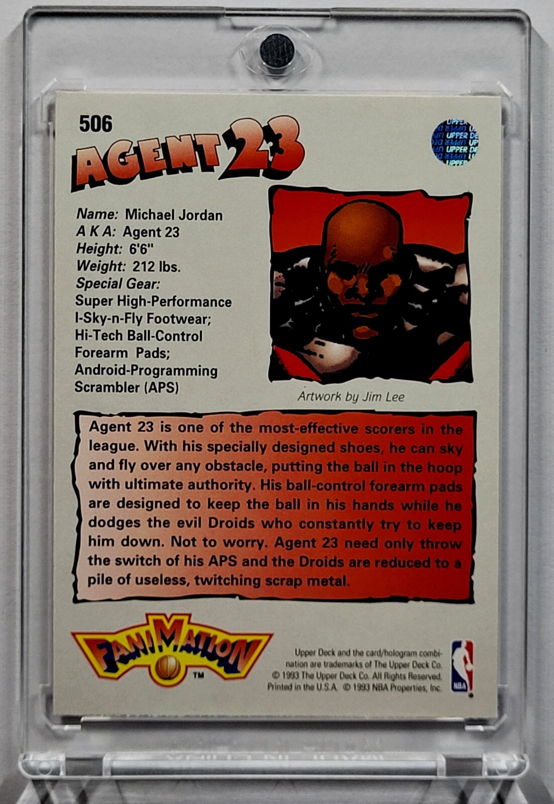 Michael Jordan Agent 23 Upper Deck 1993 Fanimation Basketball Bulls NBA ...
