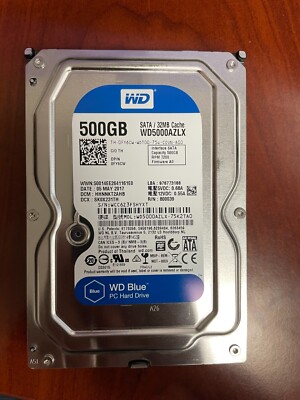 WD 500GB WD5000AZLX WD5000AZLX-08K2TA0 SATA HDD Hard Drive FRU 00PC550 ...