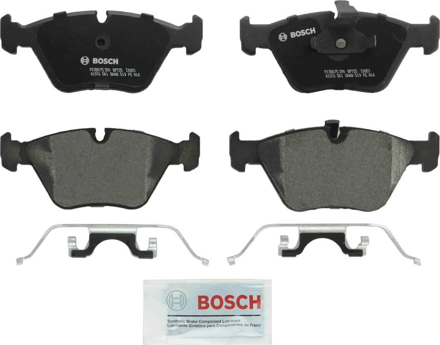 For BMW E39 528i 525i Set of Front & Rear Disc Brake Pads Set Bosch ...
