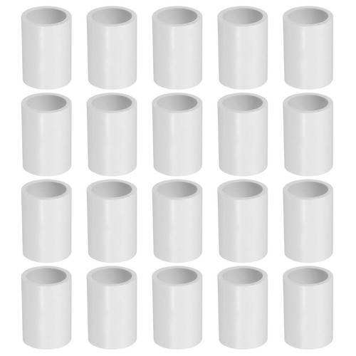 20 Pcs 1/2" PVC Pipe Coupling Adapter Pipe Fitting Slip Socket ...