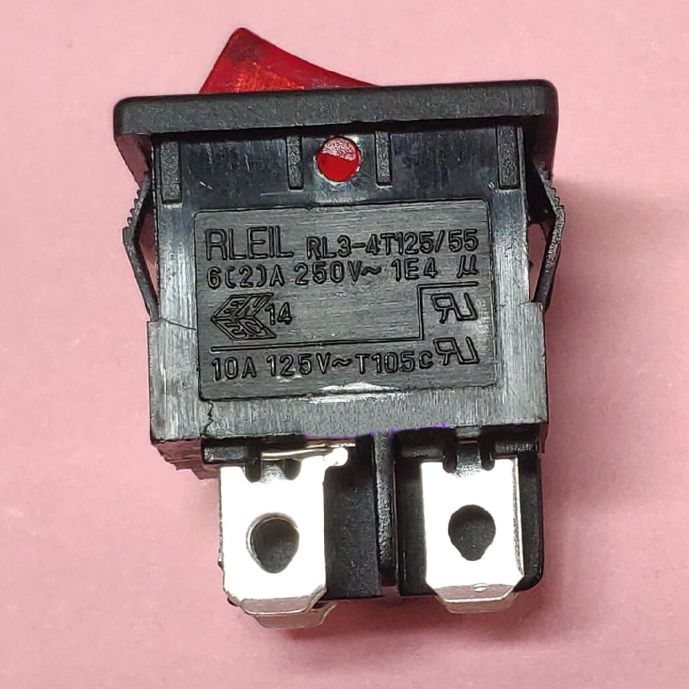 1pcs Red lamp RLEIL RL3-4 T125/55 6A 250V 4Pins 2 Positions Rocker ...