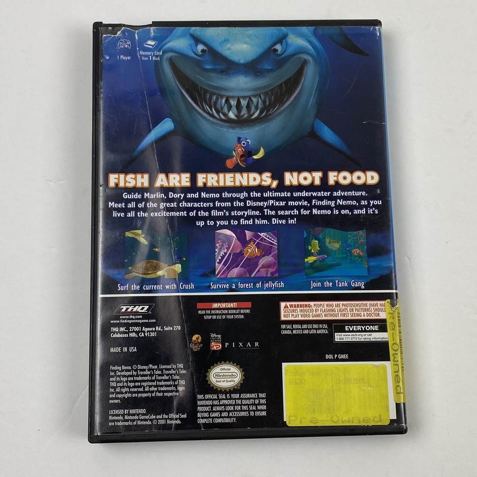 Disney Pixar Finding Nemo (Nintendo GameCube, 2004 ) NO Manual Tested ...