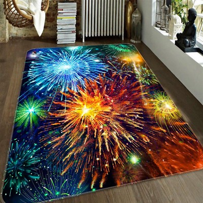3D Fireworks Sky 022 Non Slip Rug Mat Room Mat Quality Elegant Carpet ...