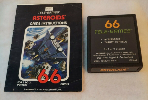 Atari 2600 ASTEROIDS & Instruction Book TELE-GAMES AUTHENTIC RARE 1981 FAST SH | eBay
