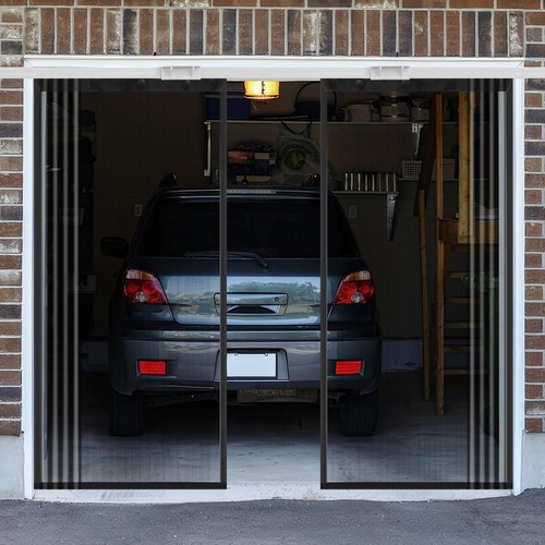 Magnetic Garage Door Screen 16 x 7ft for 2 Cars Heavy-Duty Garage Net ...