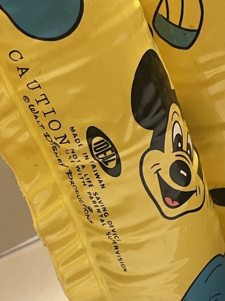 Vtg Mickey Mouse & Pals See Through Blow Up Pool Float By Ideal, Walt ...