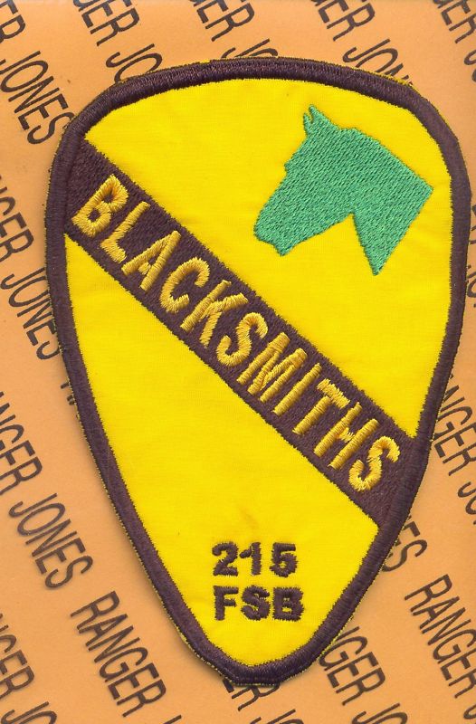 215th Forward Support Bn FSB BLACKSMITHS 1st Cavalry Division 5" patch ...