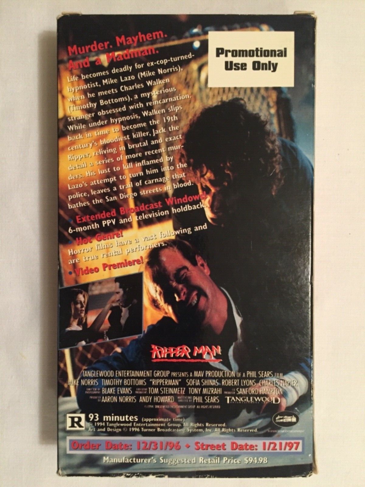 Ripper Man (VHS Screener) Mike Norris, Timothy Bottoms RARE OOP 53939641530| eBay
