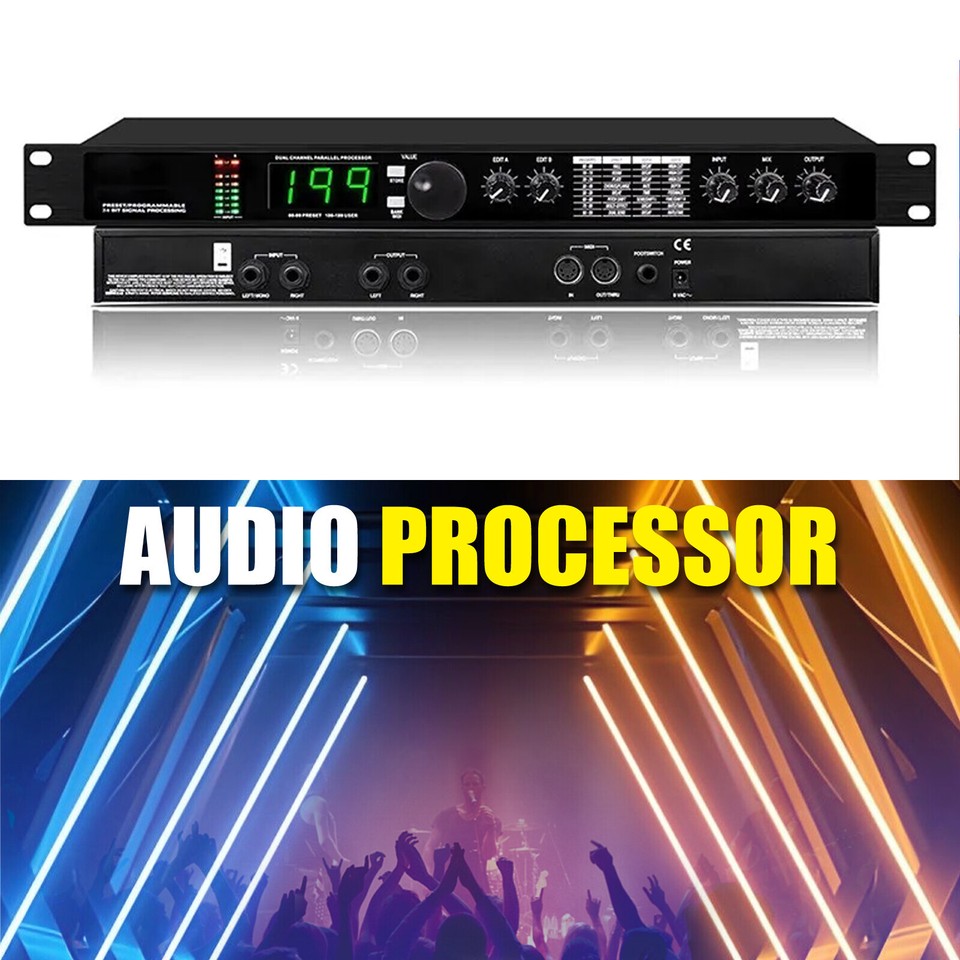 Professional DSP Audio Processor Equalizer Reverb Multi-Effect Digital ...
