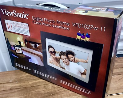 VIEWSONIC 10” DIGITAL PHOTO FRAME ,MODEL VFD1027W-11, W/HI-RES SCREEN ...