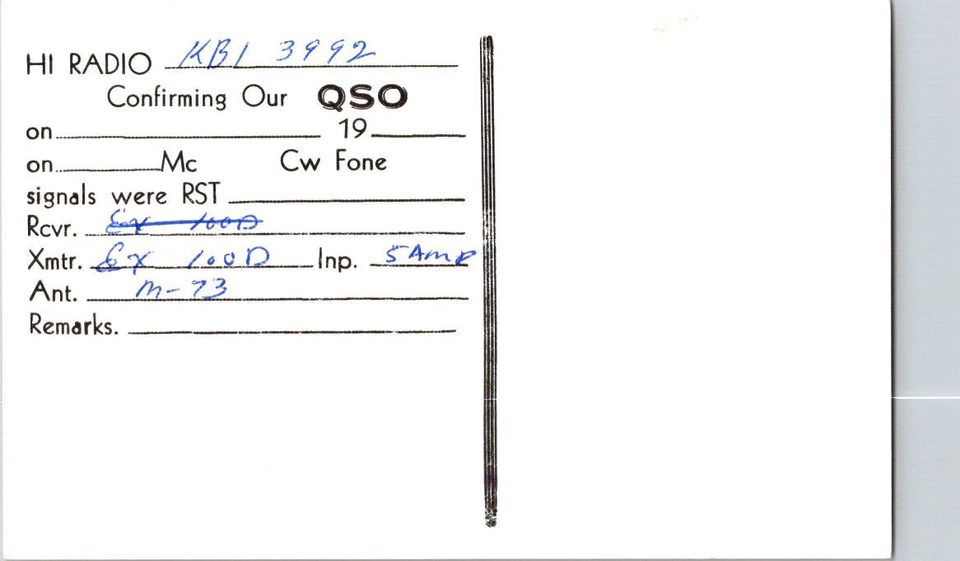 QSL QSO Card CB HAM Radio PostCard | eBay