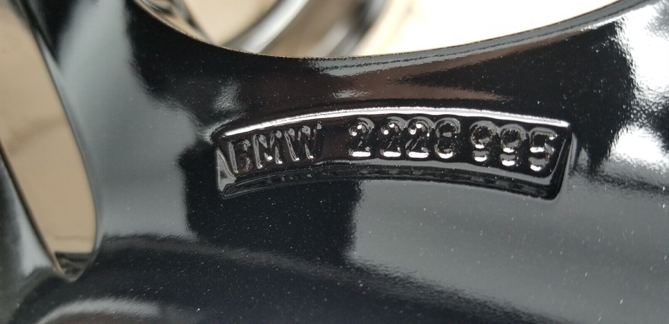 BMW E24 E28 M5 E39 OEM MPar 17" Staggered Style 66M Gloss Black Wheels ...