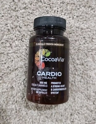 CocoaVia Cardio Health Supplement 60 Capsules 30 Day, 500mg Exp 12/24 ...