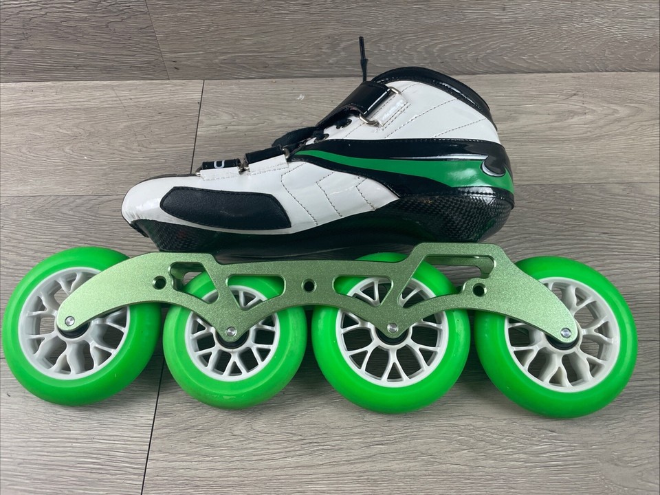 Vanilla VNLA Speed Inline Skates Black Green US 9 3x118mm 12.8” Inch ...