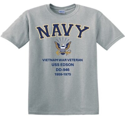 USS EDSON DD-946* VIETNAM WAR*EAGLE *T-SHIRT. OFFICIALLY LICENSED | eBay