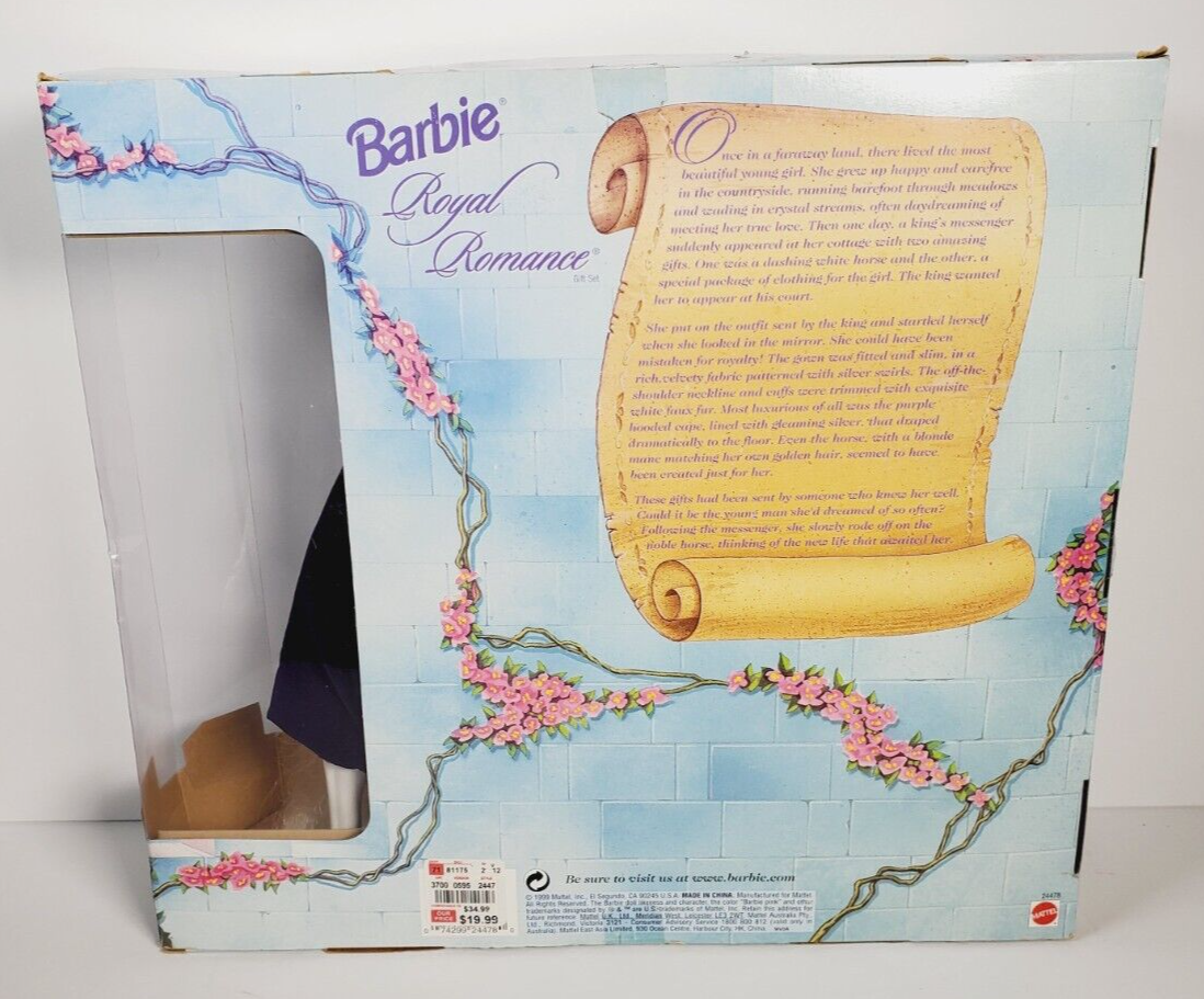 NEW Barbie Royal Romance Gift Set Mysterious Beauty & Her White ...