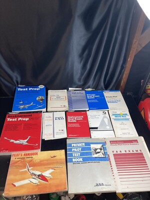 vintage aviation flight guide exams instrument test Preps ASA Book Lot ...