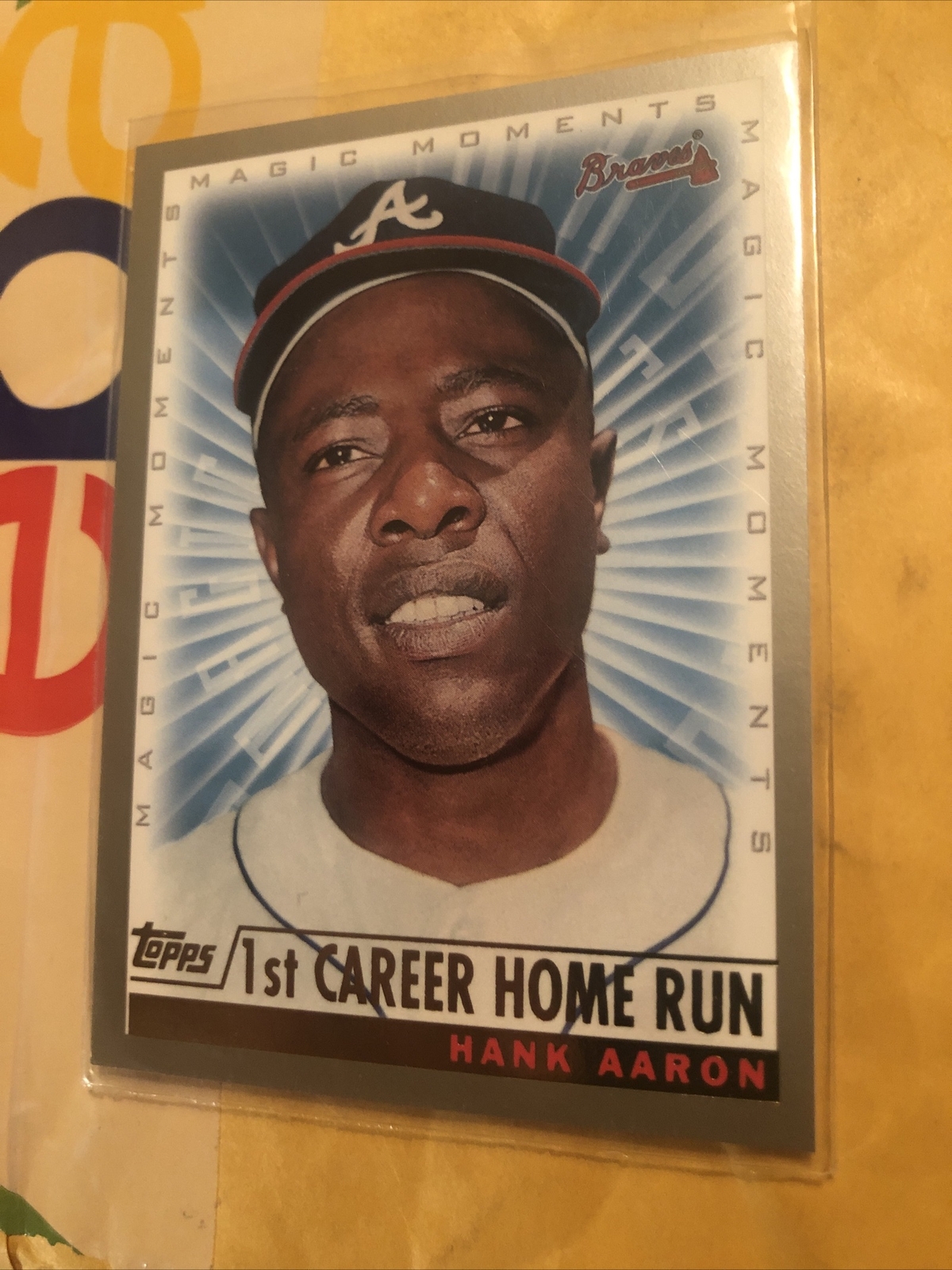 2000 Topps #237 Hank Aaron Low Shipping Braves 1st Career Home Run Mint ...